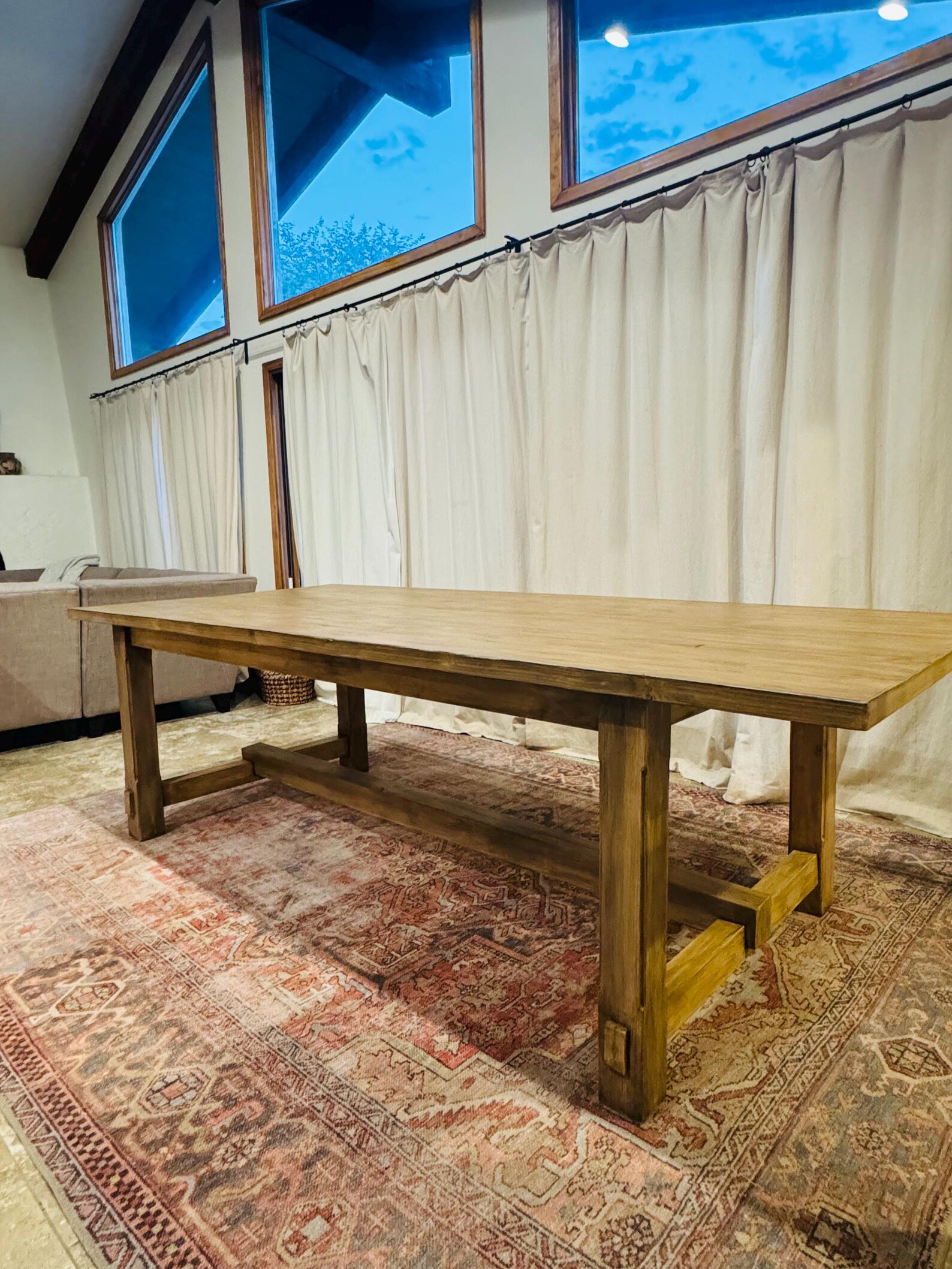 Handcrafted Rustic Farmhouse Family Style Dining Room Table 42.75w X ...