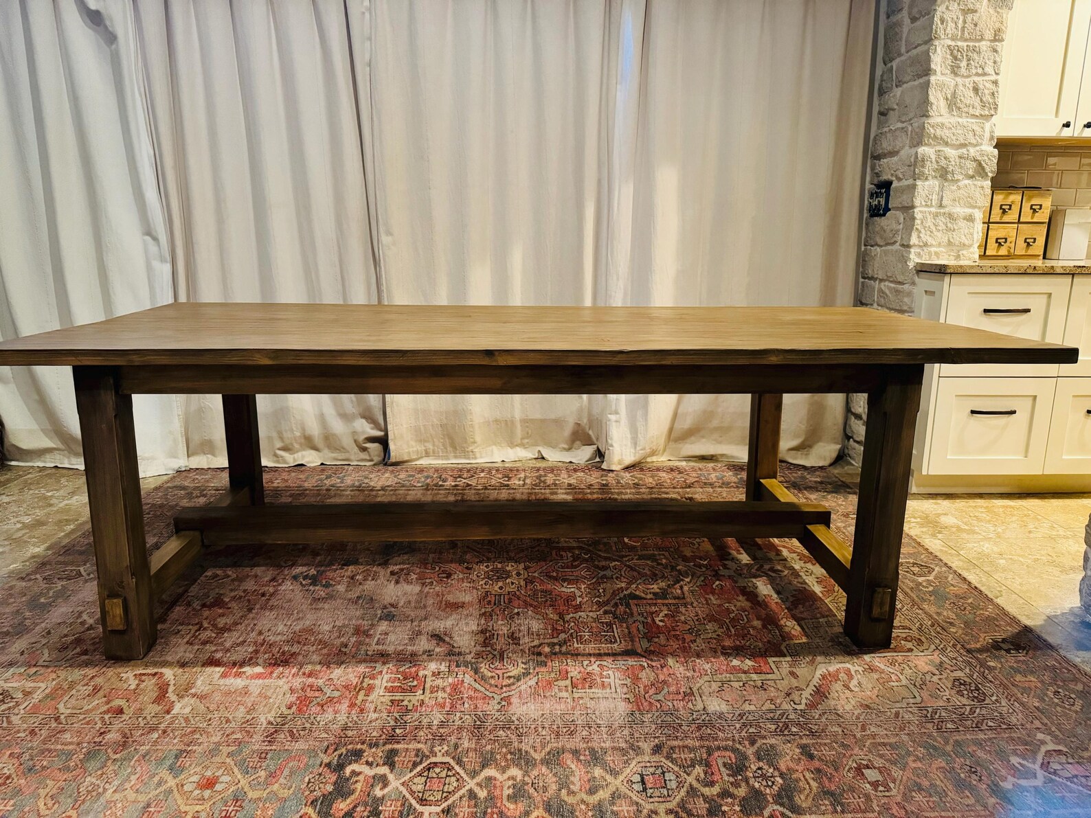 Handcrafted Rustic Farmhouse Family Style Dining Room Table 42.75w X ...