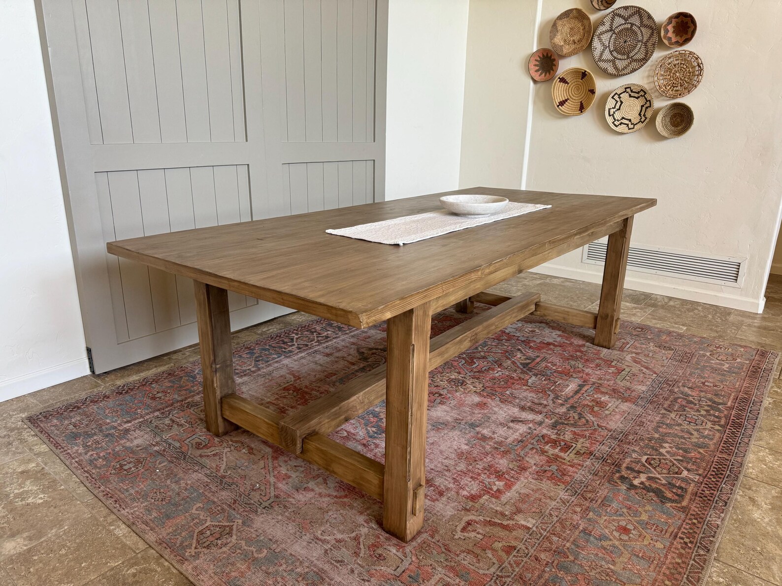 Handcrafted Rustic Farmhouse Family Style Dining Room Table 42.75w X ...