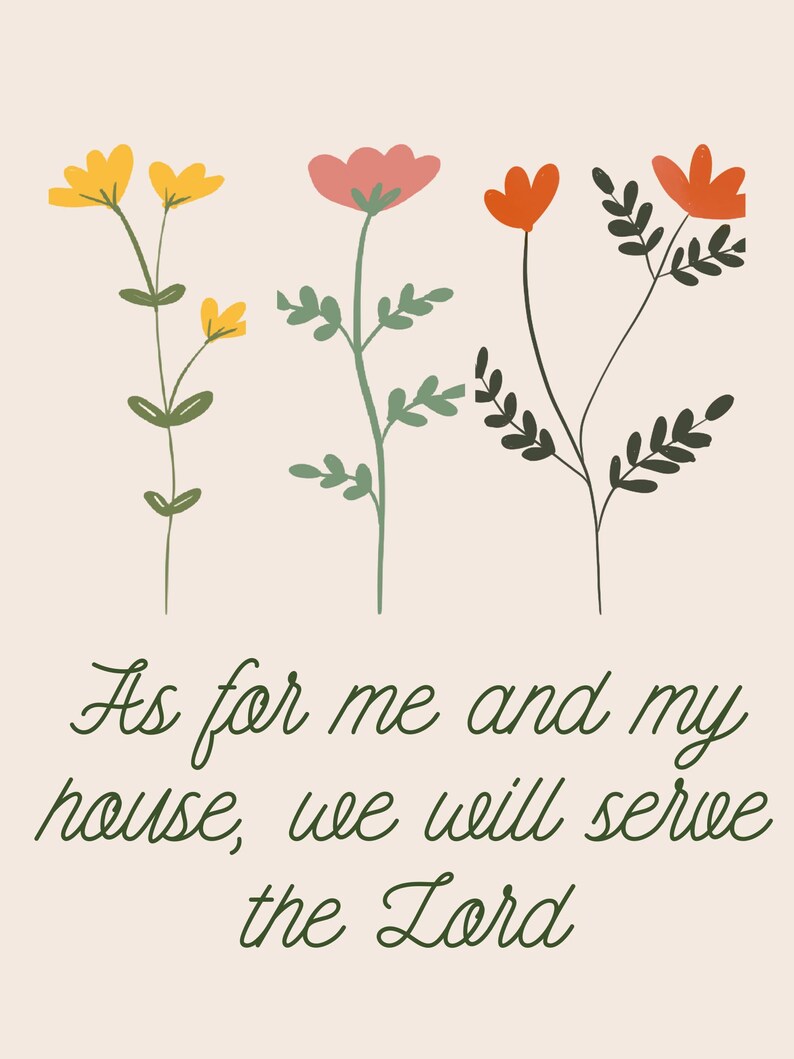 AS FOR ME and My House We Will Serve the Lord;christian Wall Art ...