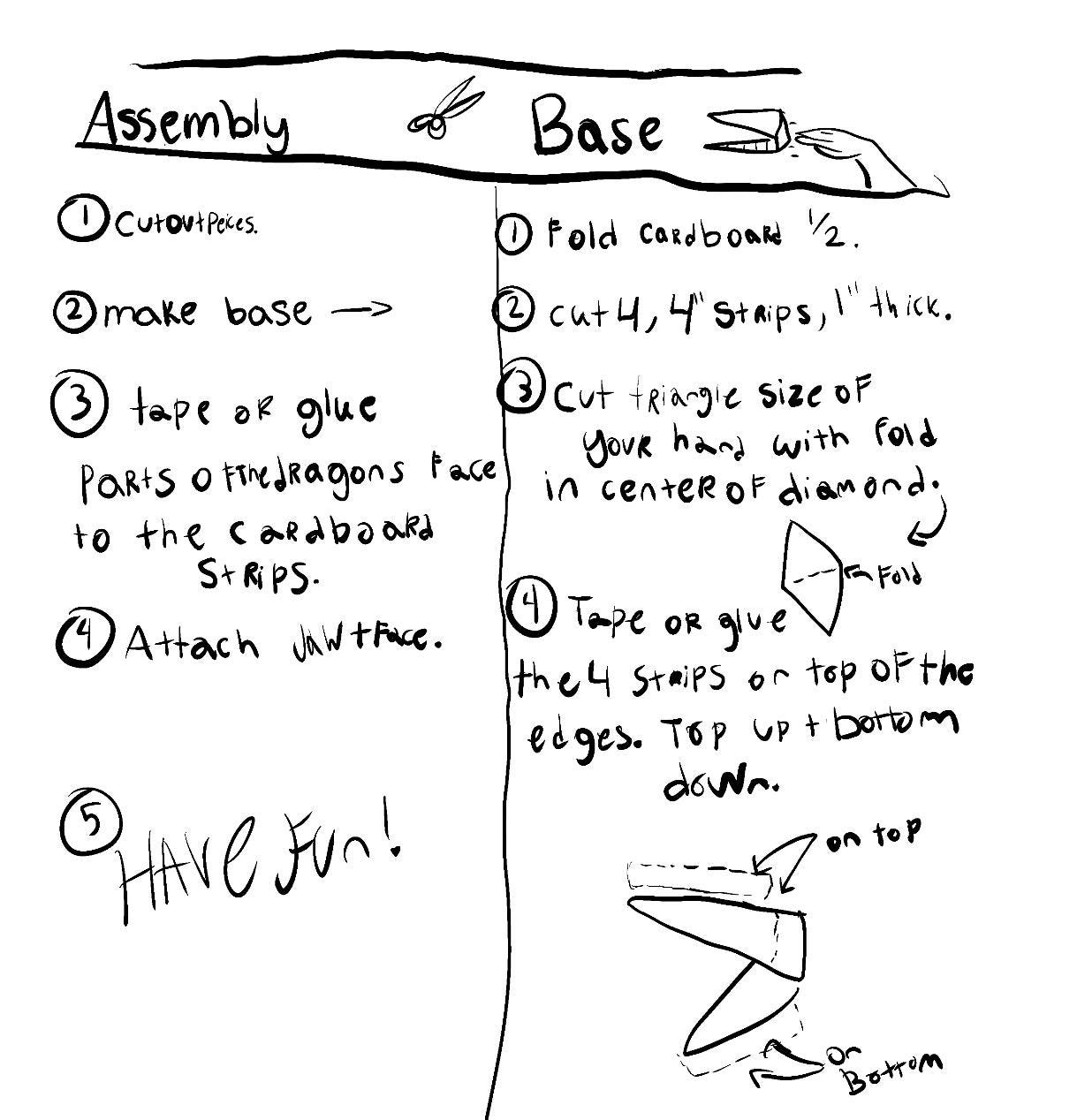 Printable Paper Dragon Puppet Template Base Name : Mushroom - Etsy