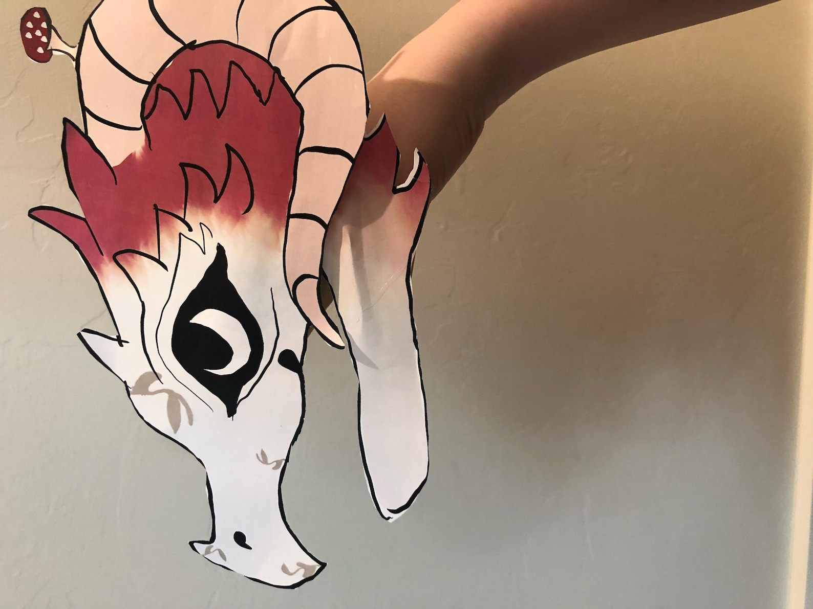 Printable Paper Dragon Puppet Template Base Name : Mushroom - Etsy