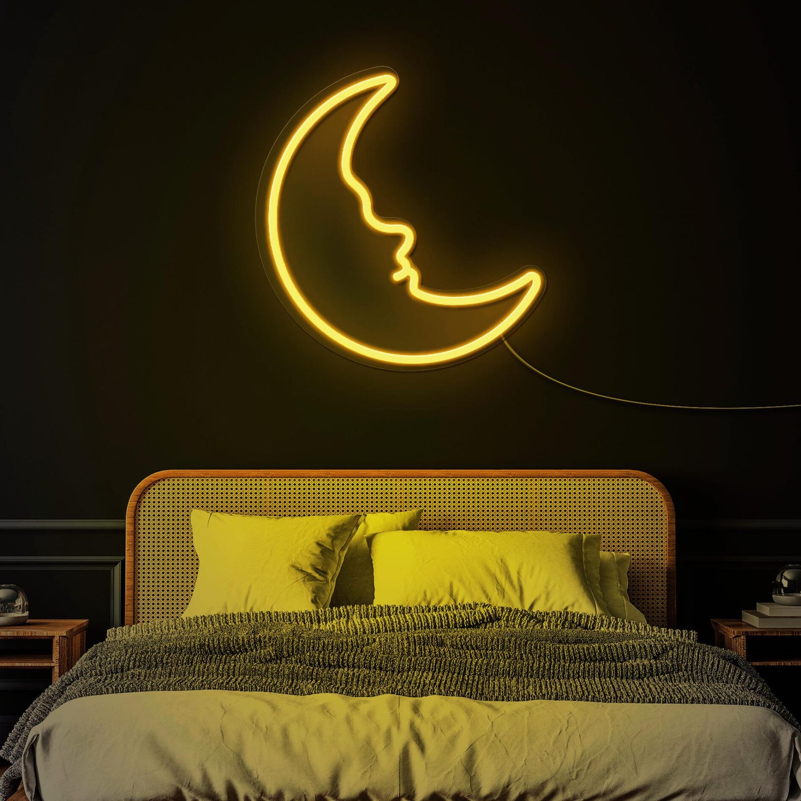 Moon Neon Sign - LED Neon Light | Perfect Home Decor | Bedroom Decor ...