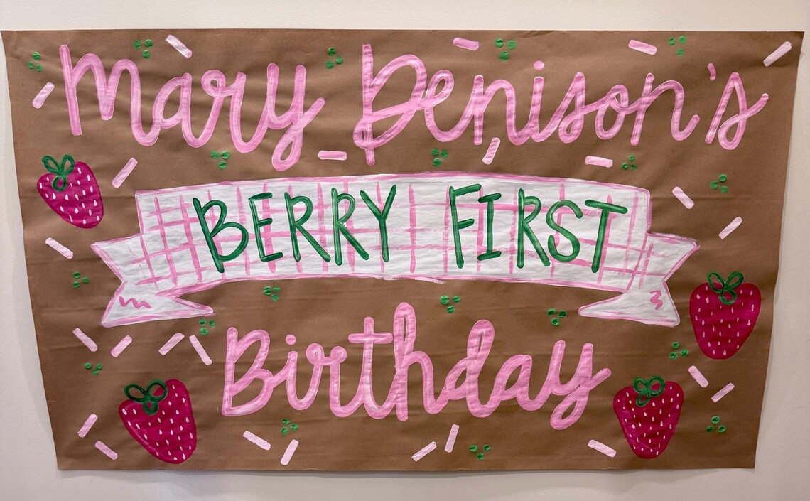 Hand Painted Brown Paper Classroom Sign - Etsy