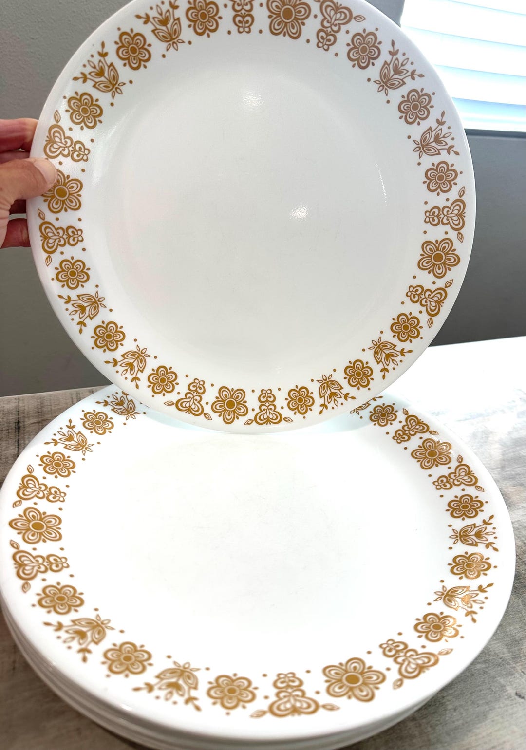 Corelle Livingware by Corning Butterfly Gold Dinner Plates Set of 10 - Etsy