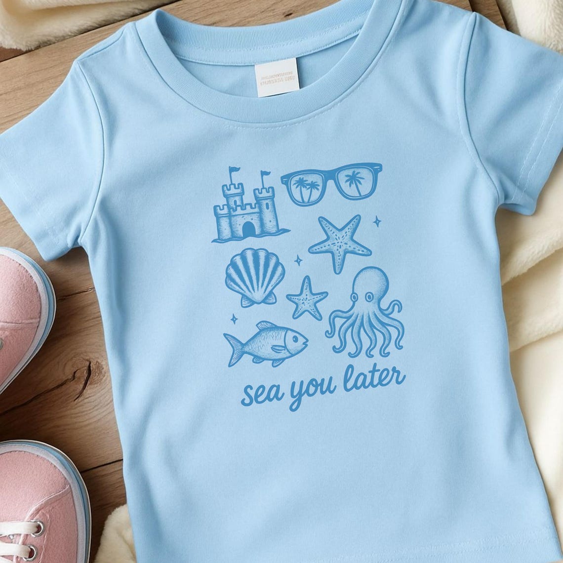 Sea You Later Toddler Shirt, Cute Ocean Beach Graphic Tee, Summer ...