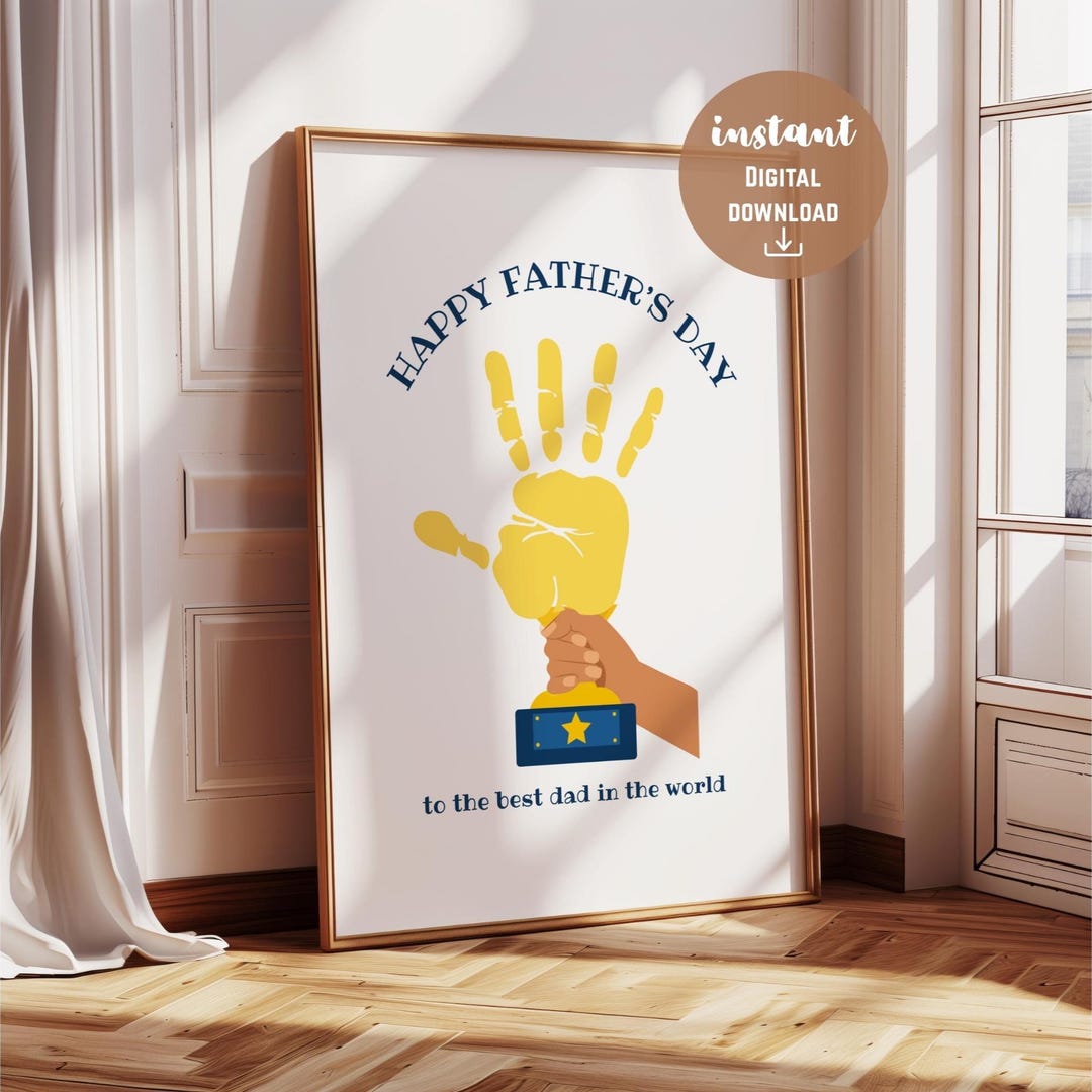 Fathers Day Handprint Craft, Fathers Day Gift, Hands Down Best Dad Ever ...