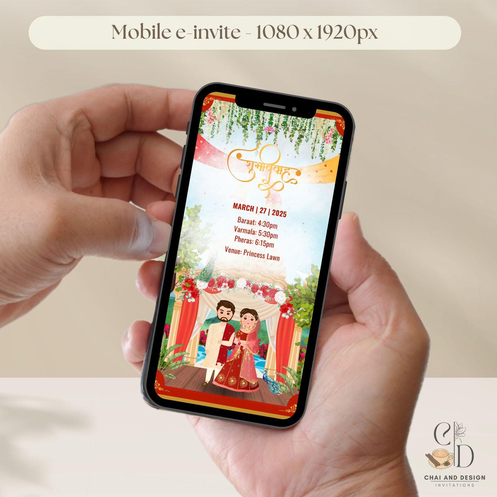 Animated Video Invitation Template, DIY Editable Indian Wedding ...