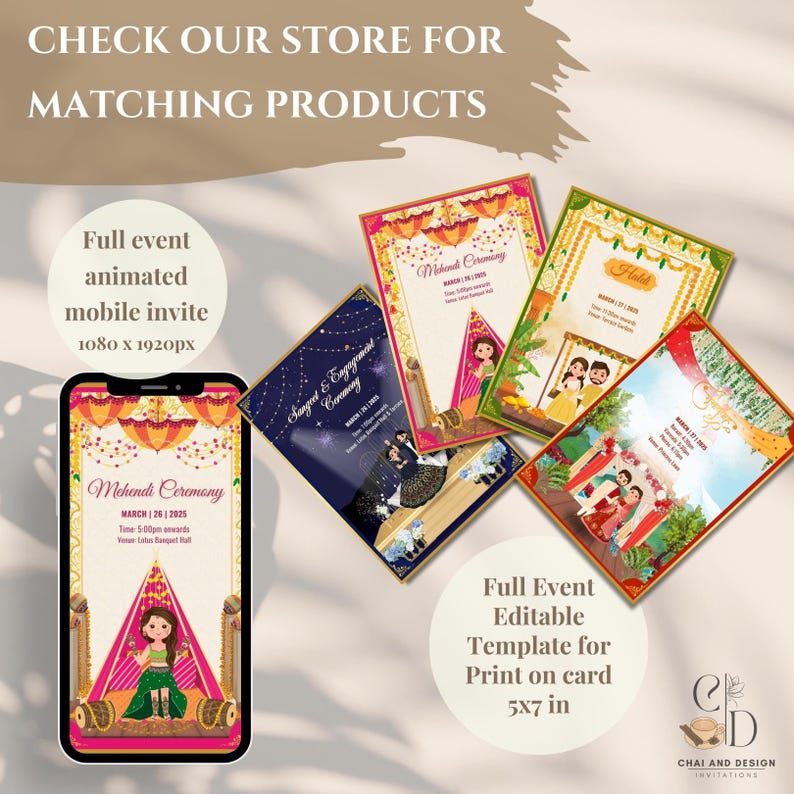 Animated Indian Wedding Template Save the Date Video Invite, Indian ...