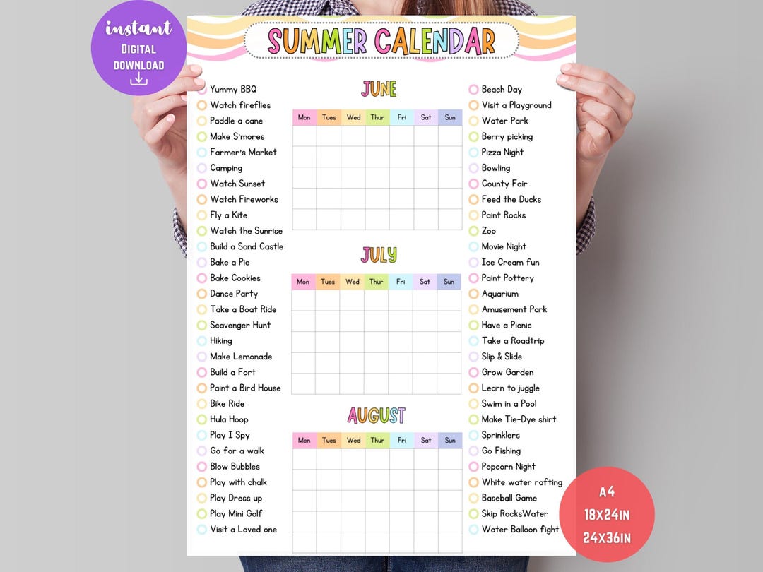 Summer Planner Kids Summer Printable Summer School Planner Summer Kids ...
