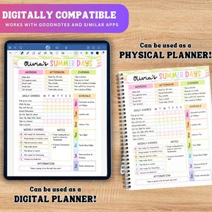Summer Planner Kids Summer Printable Summer School Planner Summer Kids ...