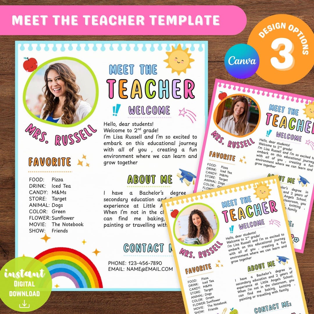 Meet the Teacher Template Meet the Teacher Kindergarten Letter Meet the ...