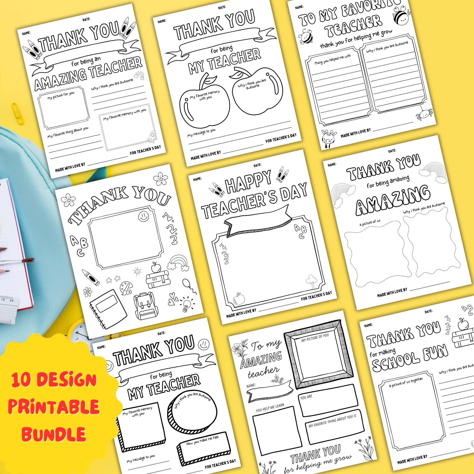 Teacher Appreciation Gift, Printable Teacher Appreciation Week Gift ...