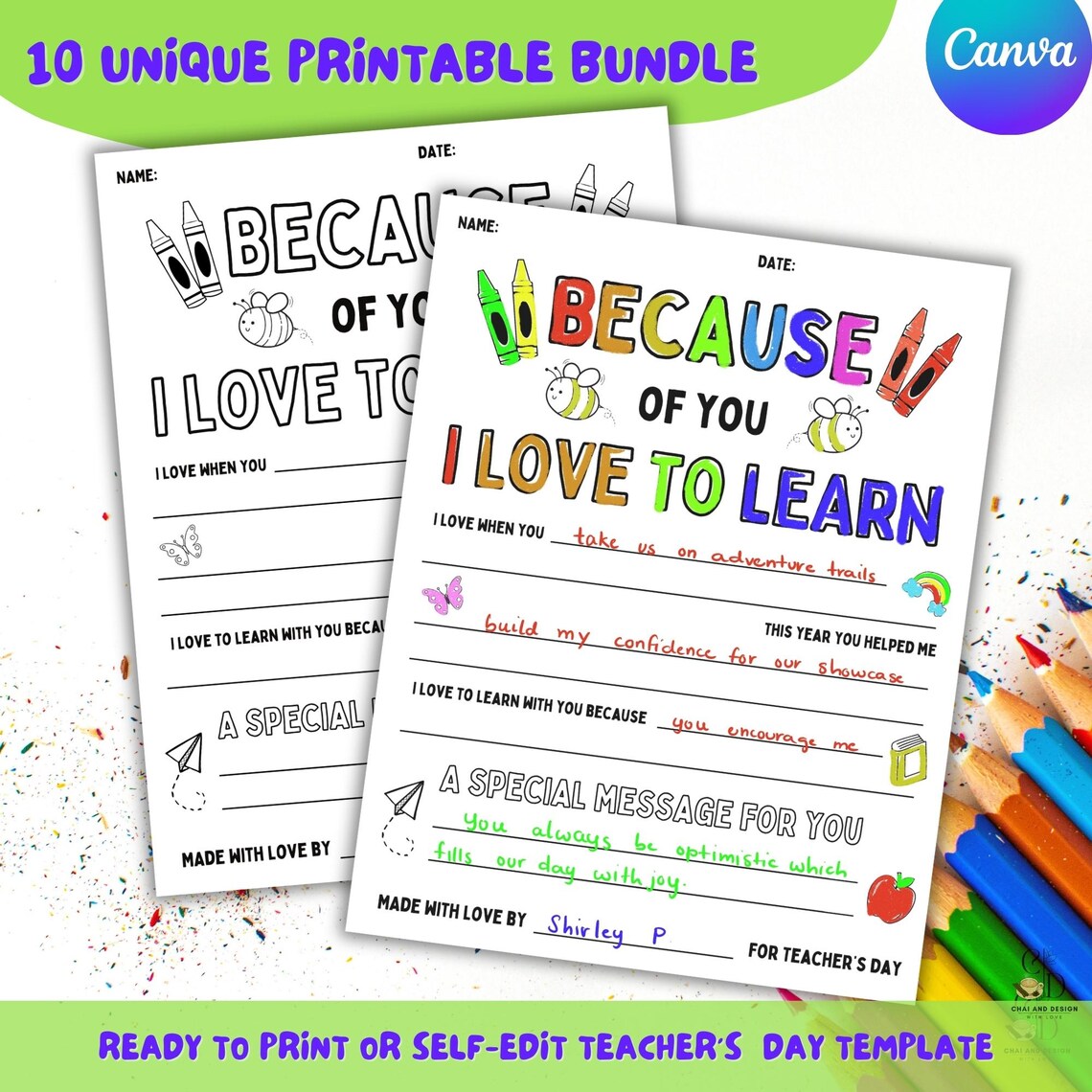 Teacher Appreciation Gift, Printable Teacher Appreciation Week Gift ...