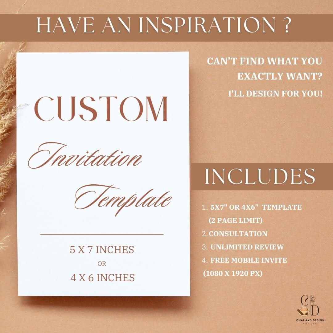 Custom Invitation for Any Event, Personalized Invite for Party, Create ...