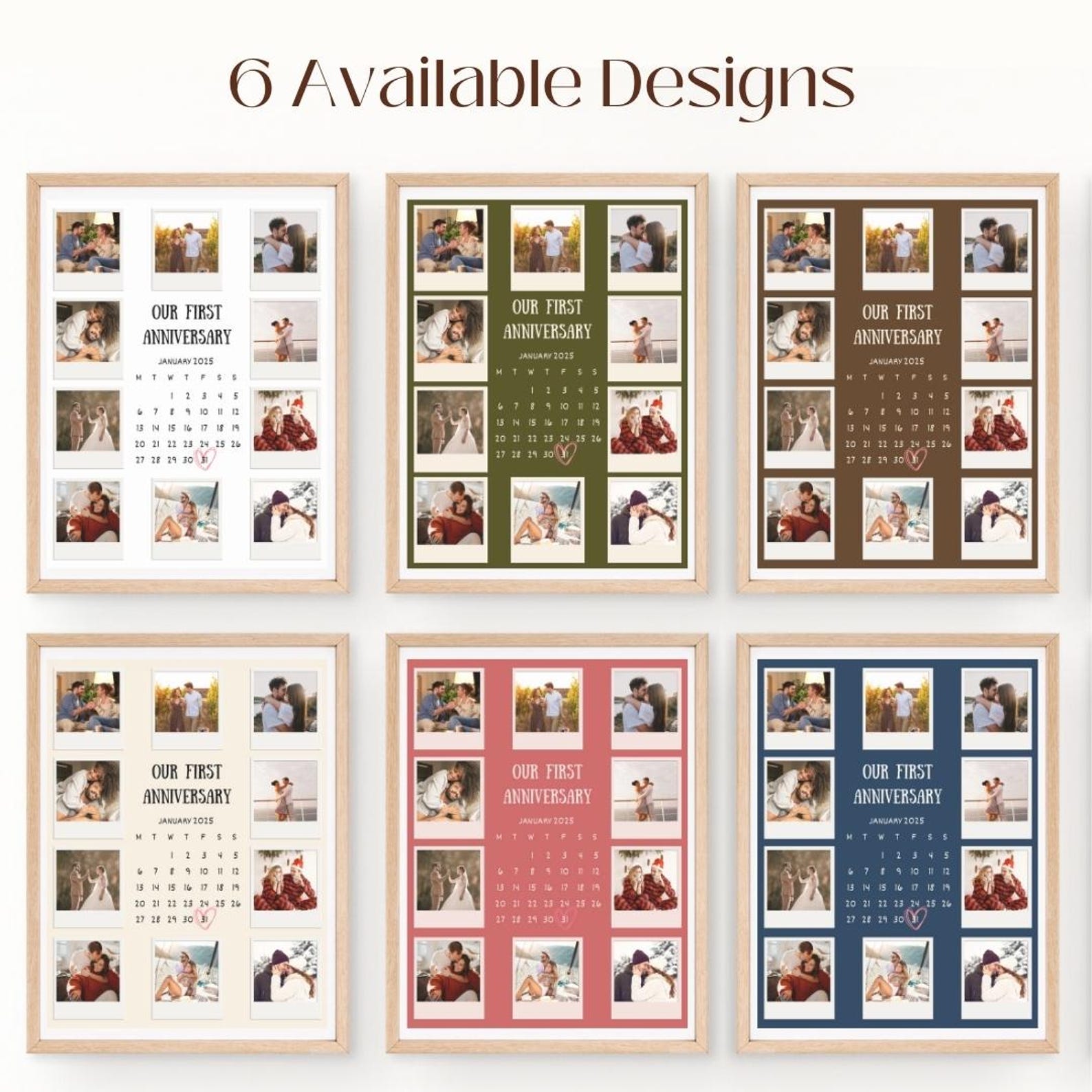 Custom Polaroid Collage Frame Anniversary 1 Year Anniversary Gift for ...