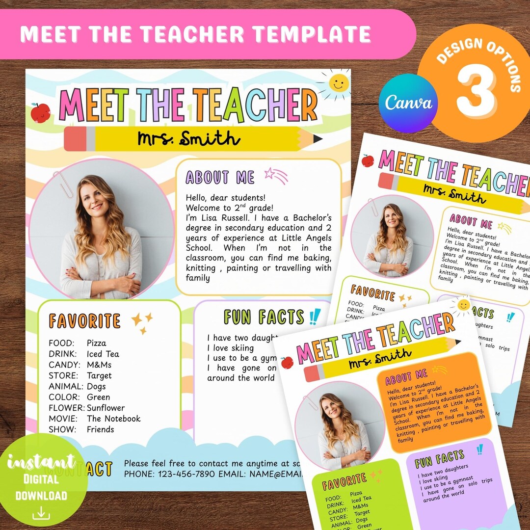 Meet the Teacher Template Meet Theteacher Kindergarten Letter Meet the ...