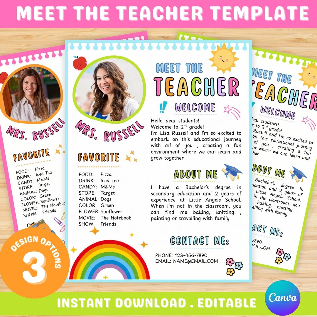 Meet the Teacher Template Meet the Teacher Kindergarten Letter Meet the ...