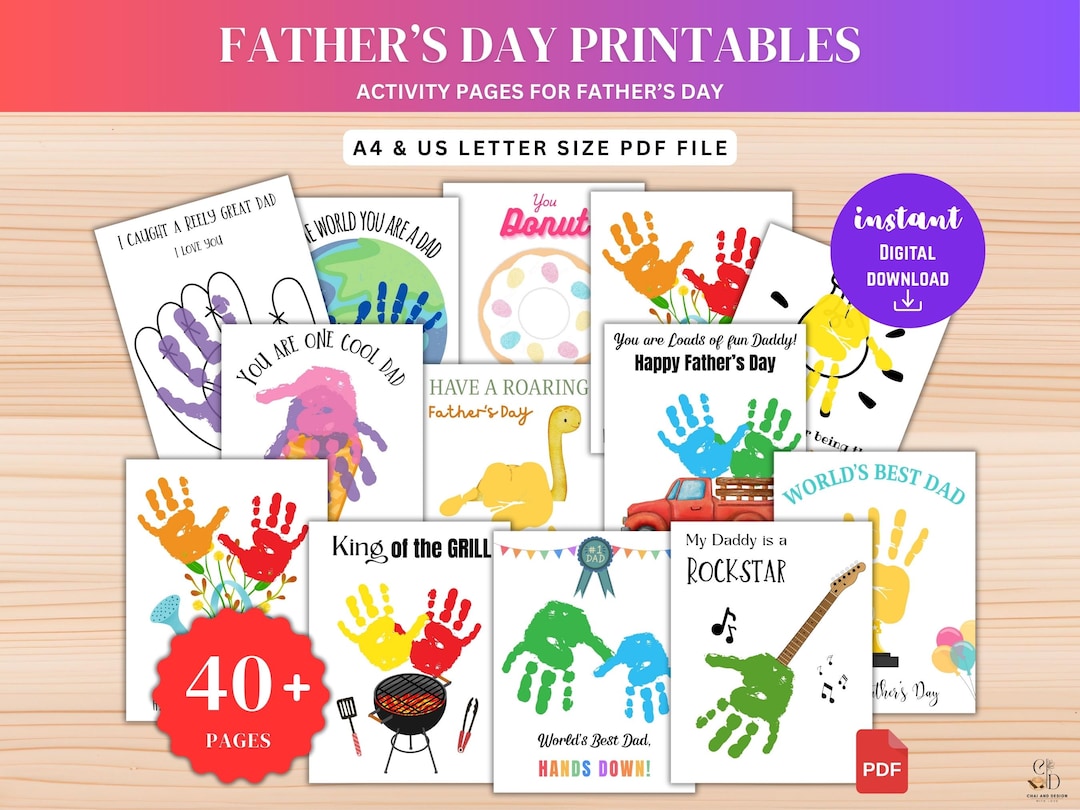Father's Day Printable, Fathers Day Art Bundle, Fathers Day Gift ...