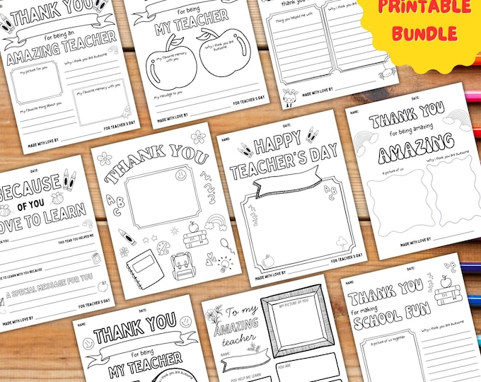 Teacher Appreciation Gift, Printable Teacher Appreciation Week Gift ...
