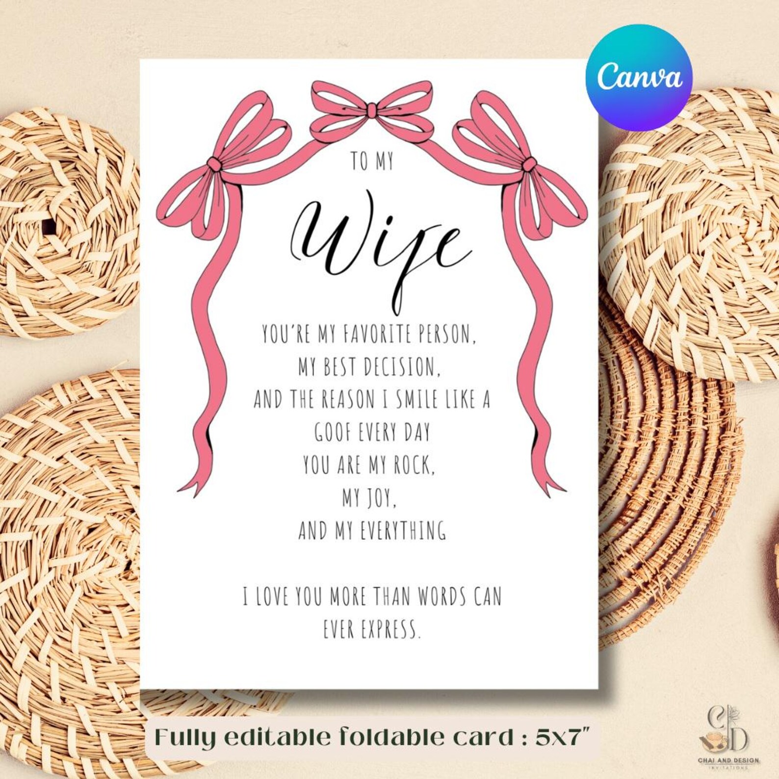 Love Poem Valentine’s Day Card for Wife Sentimental Valentines Card ...