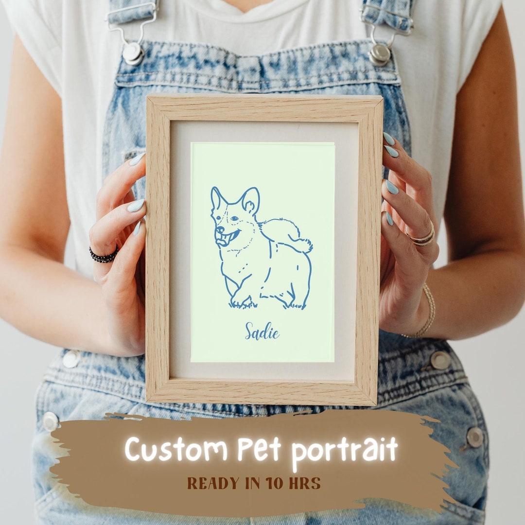 Custom Pet Portrait From Photo, Custom Dog Portrait, Memorial Dog ...