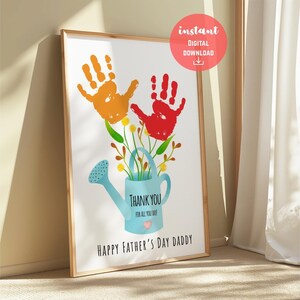 Fathers Day Handprint Craft, Fathers Day Gift, Hands Down Best Dad Ever ...
