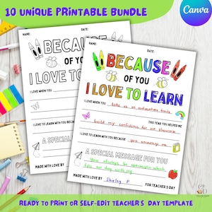 Teacher Appreciation Gift, Printable Teacher Appreciation Week Gift ...