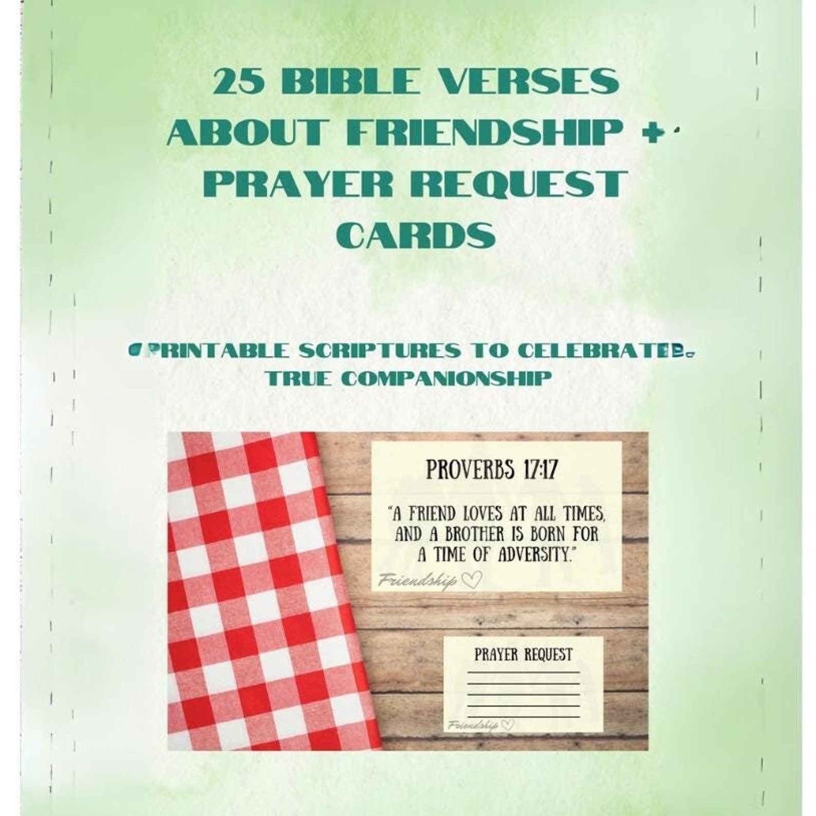 25 Bible Verses About Friendship – Christian Scripture Cards for ...
