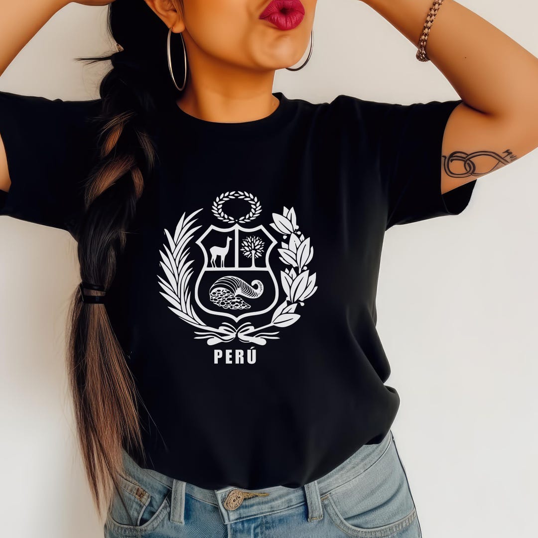 Peru Coat of Arms Shirt, Escudo Nacional Peru Shirt, Peruvian Pride Tee ...