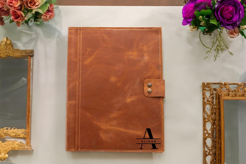 Personalized Leather Portfolio: Engraved Padfolio, Legal Pad Holder - Etsy
