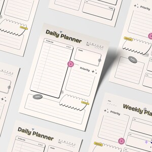 Printable 2025 Daily Weekly Planner Customizable Layouts Minimalist ...