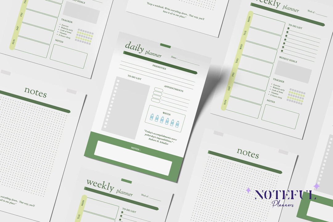 Comfort Color Printable Planner, Daily,weekly Monthly Layouts ...