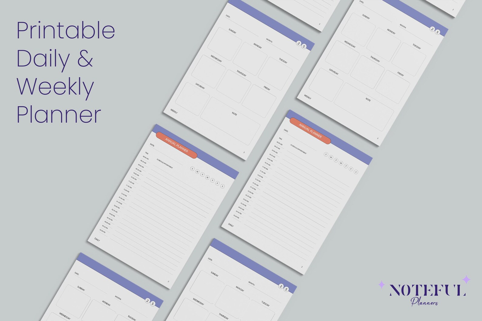 Daily and Weekly Digital & Printable Planner Goals, Daily, Weekly ...