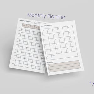 Minimalist Printable Student Planner Bundle Daily Weekly Monthly ...