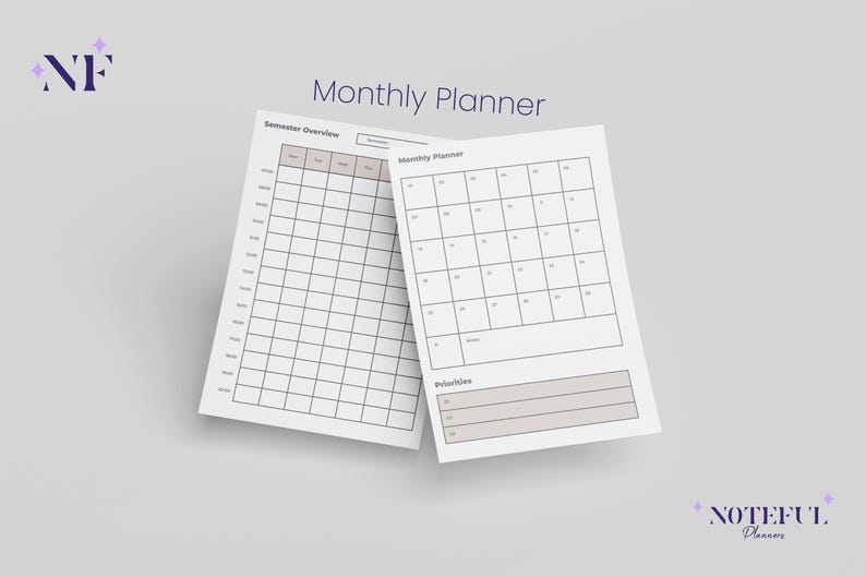Minimalist Printable Student Planner Bundle Daily Weekly Monthly ...