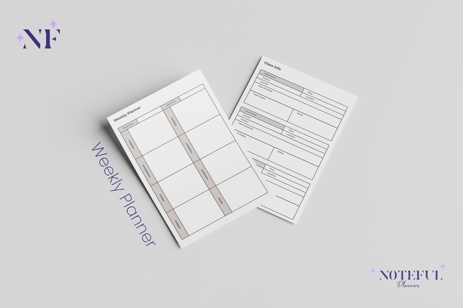 Minimalist Printable Student Planner Bundle Daily Weekly Monthly ...