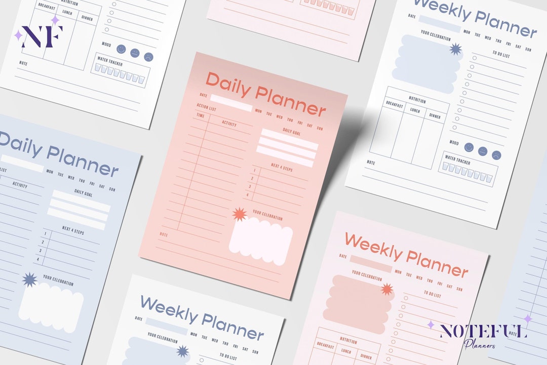 Comfort Color Printable Planner: Daily, Weekly, Monthly Layouts (PDF ...
