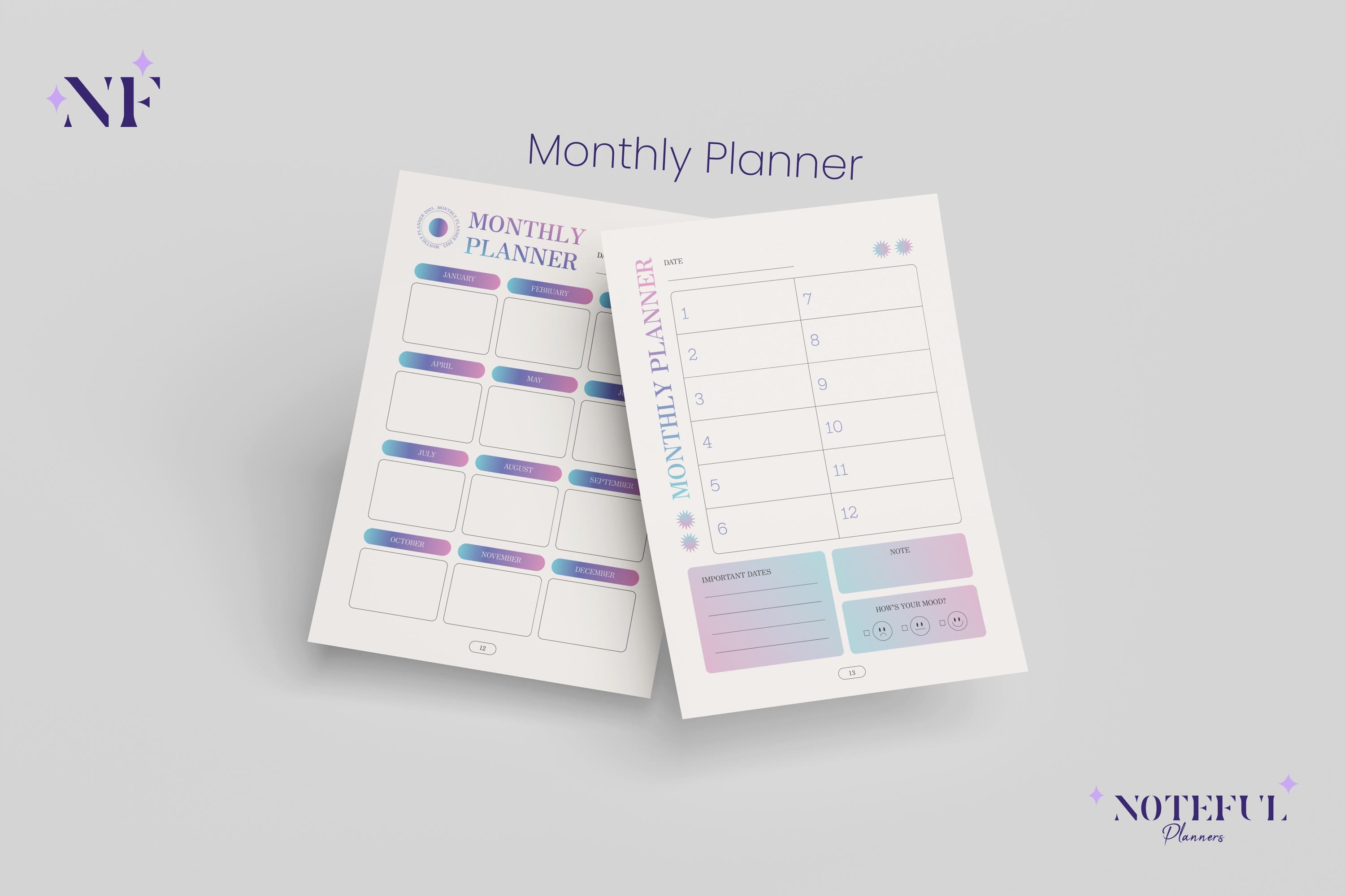 2025 Printable Digital Planner Daily, Weekly & Monthly Planner ...