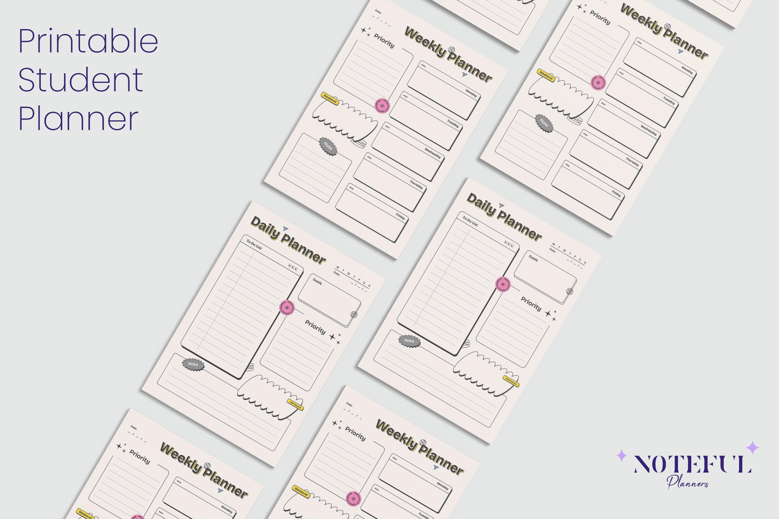 Printable 2025 Daily Weekly Planner Customizable Layouts Minimalist ...
