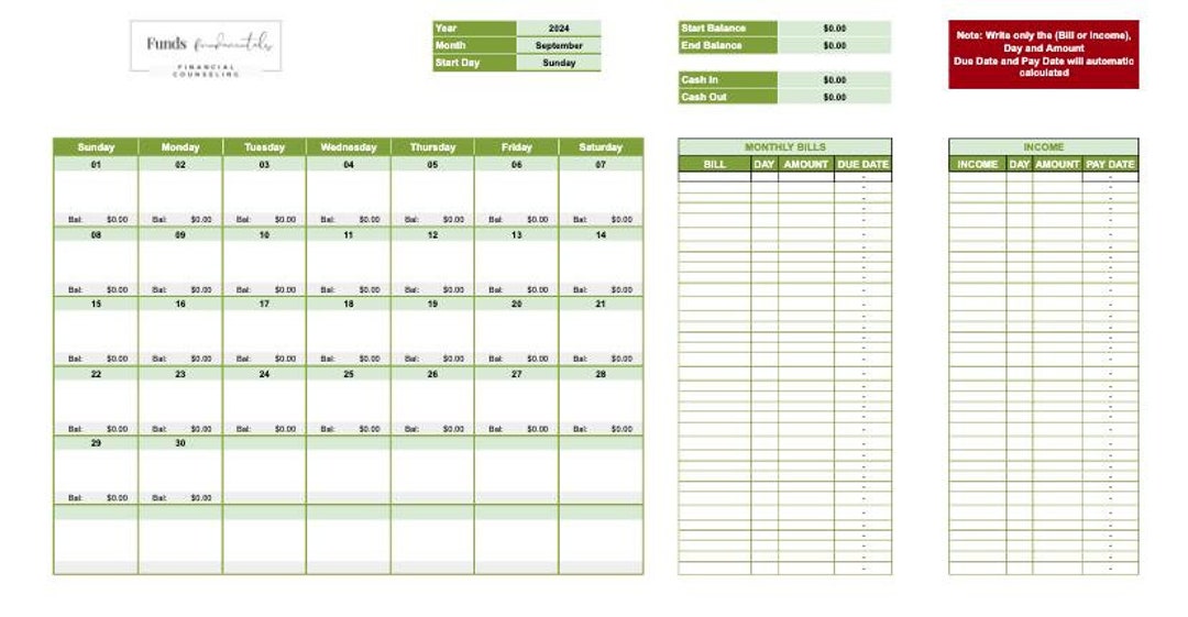 2025 * Budget Tracking Calendar * Monthly Expense Planner * - Etsy
