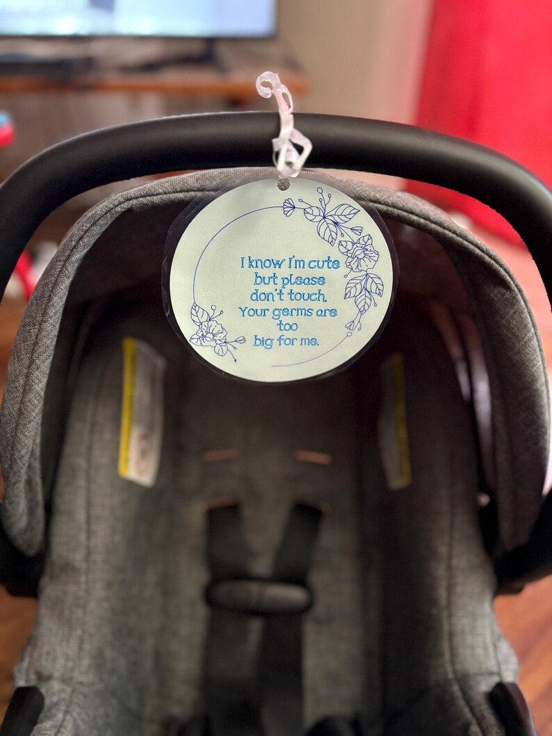 Your Germs Are Too Big for Me - Baby Carseat Sign - Etsy