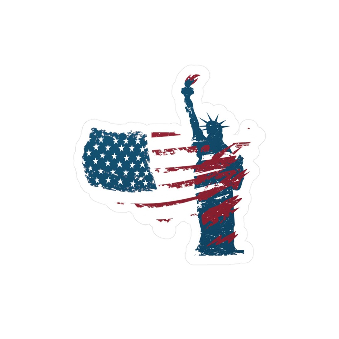 American Liberty and Freedom Kiss Cut Sticker - FDT - Support Democracy ...