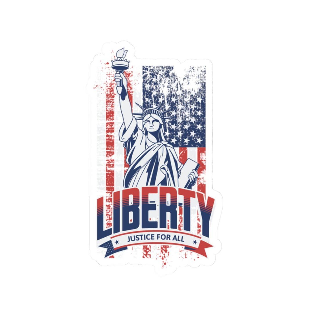 Liberty Justice for All Sticker - FDT - Support Democracy - Liberal ...