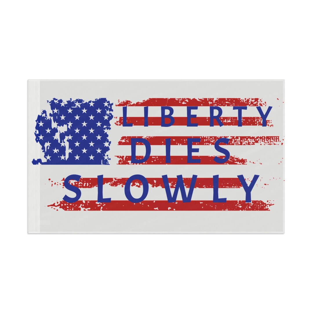 Liberty Dies Slowly Flag - FDT - Support Democracy - Liberal Resistance ...