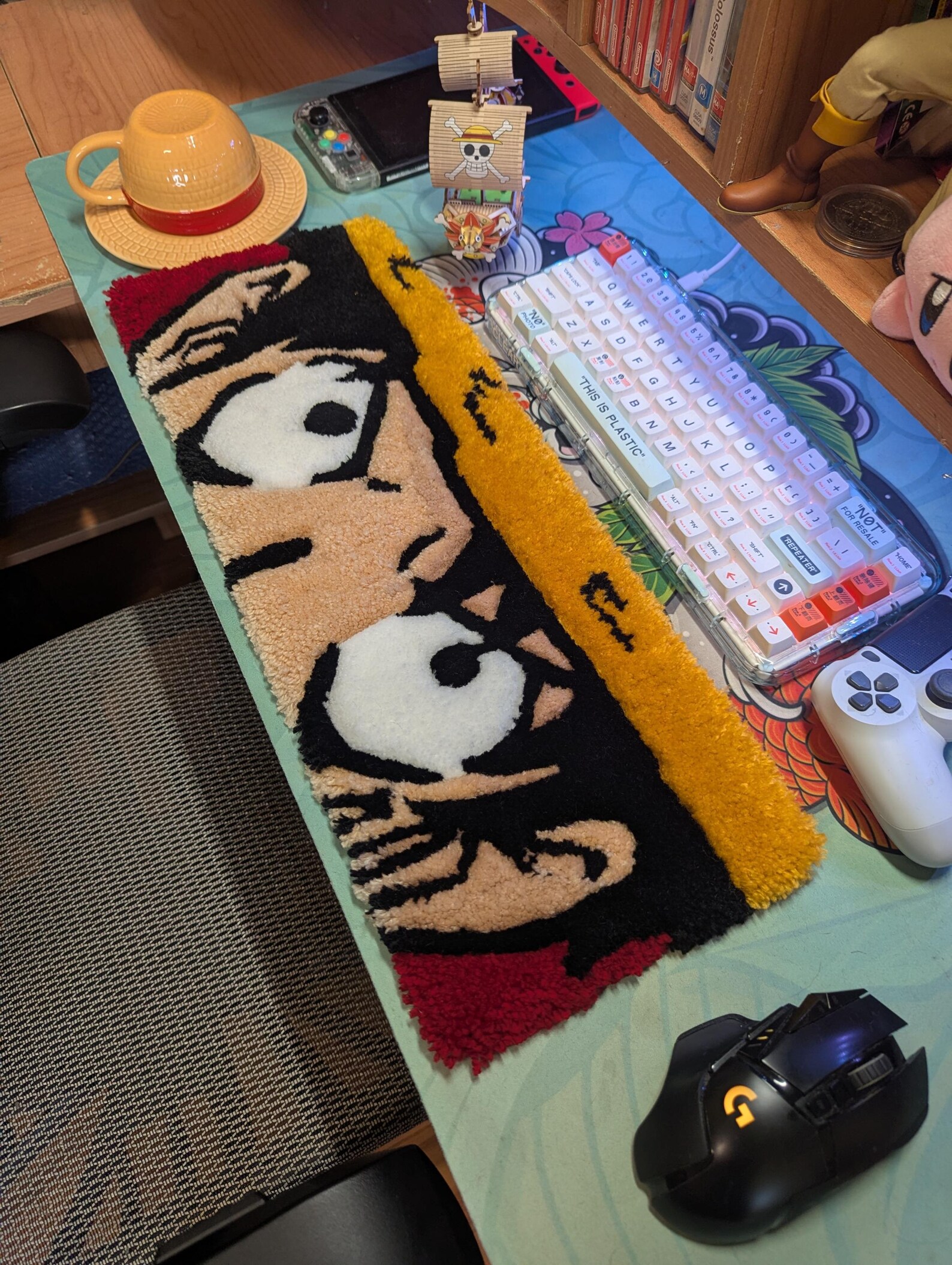 Luffy Keyboard Rest Rug - Etsy