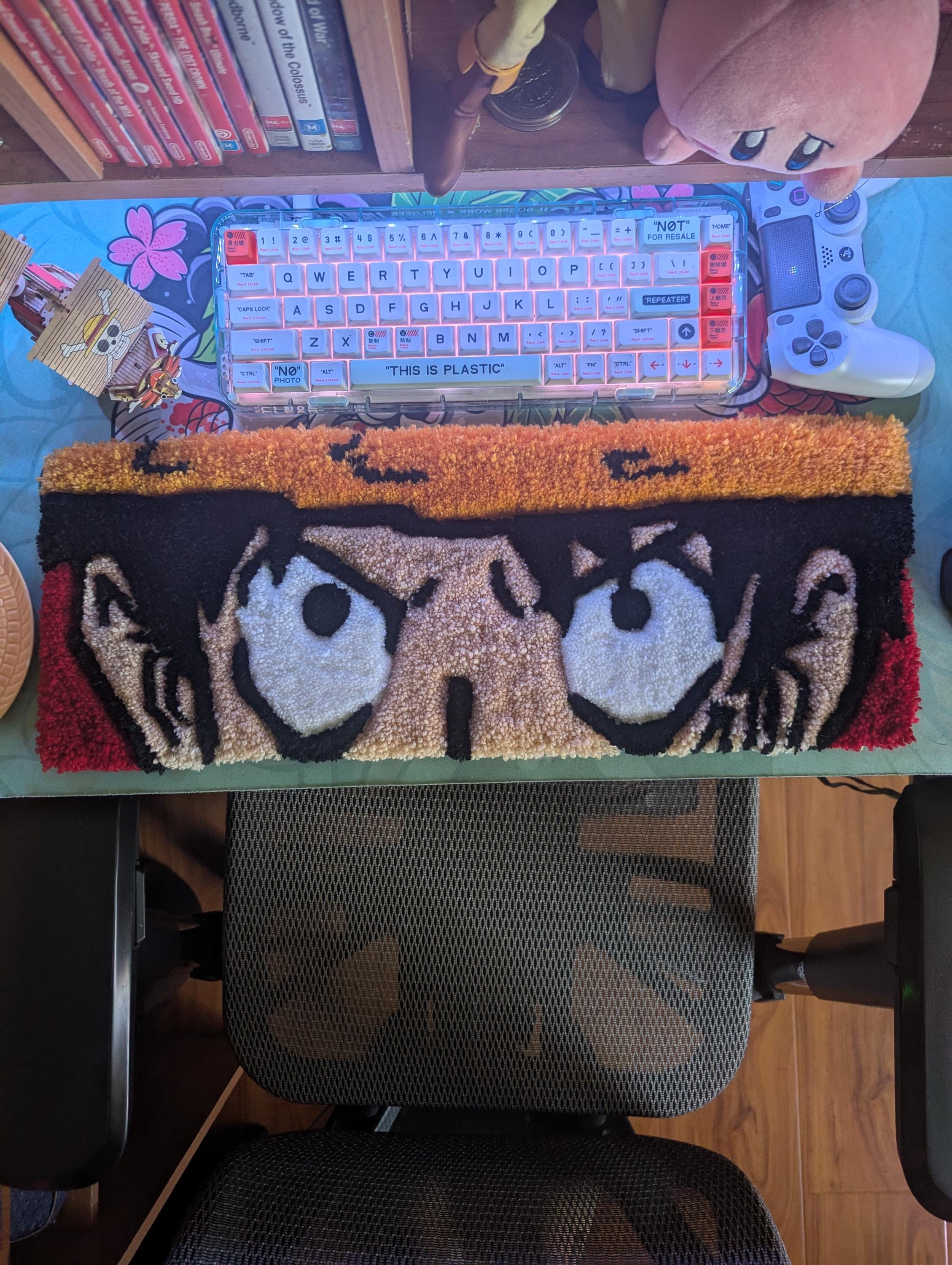 Luffy Keyboard Rest Rug - Etsy