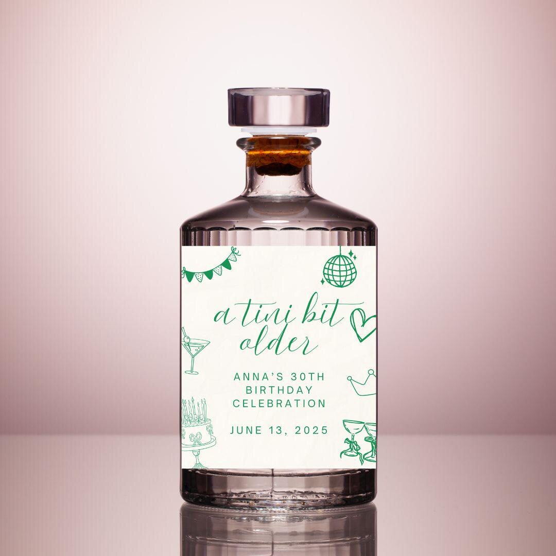 A Tini Bit Older Birthday Custom Labels, A Tini Bit Older Birthday ...