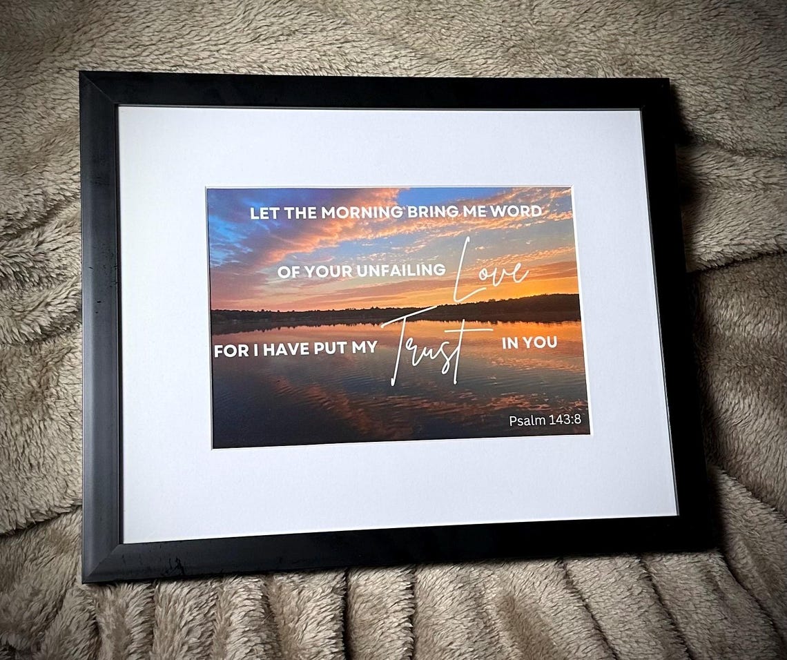 Psalm 143 Christian Art Meme, Golden Sunrise Photography Print ...
