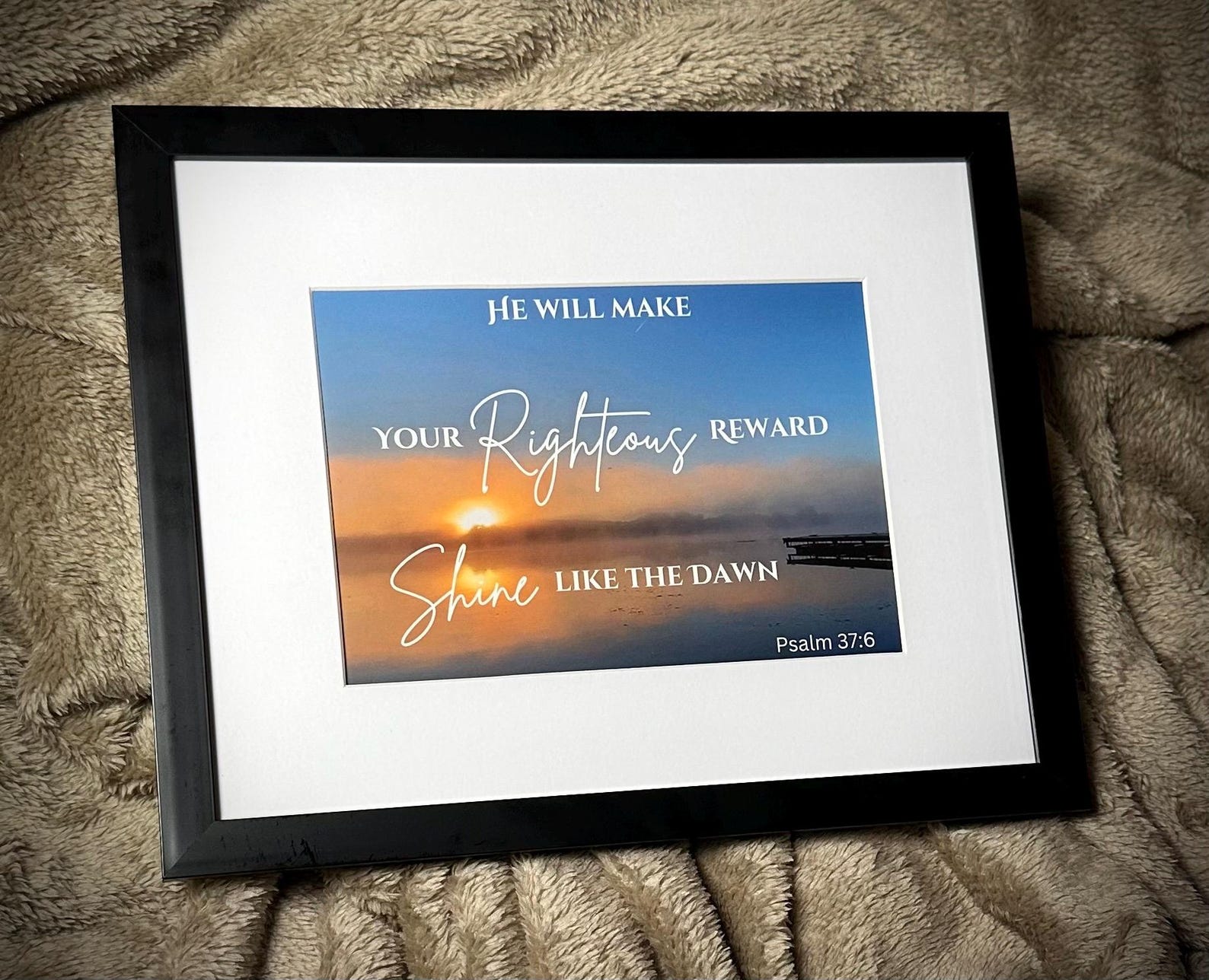 Golden Sunrise Shining Through the Fog/psalm 37 Scripture/christian Art ...